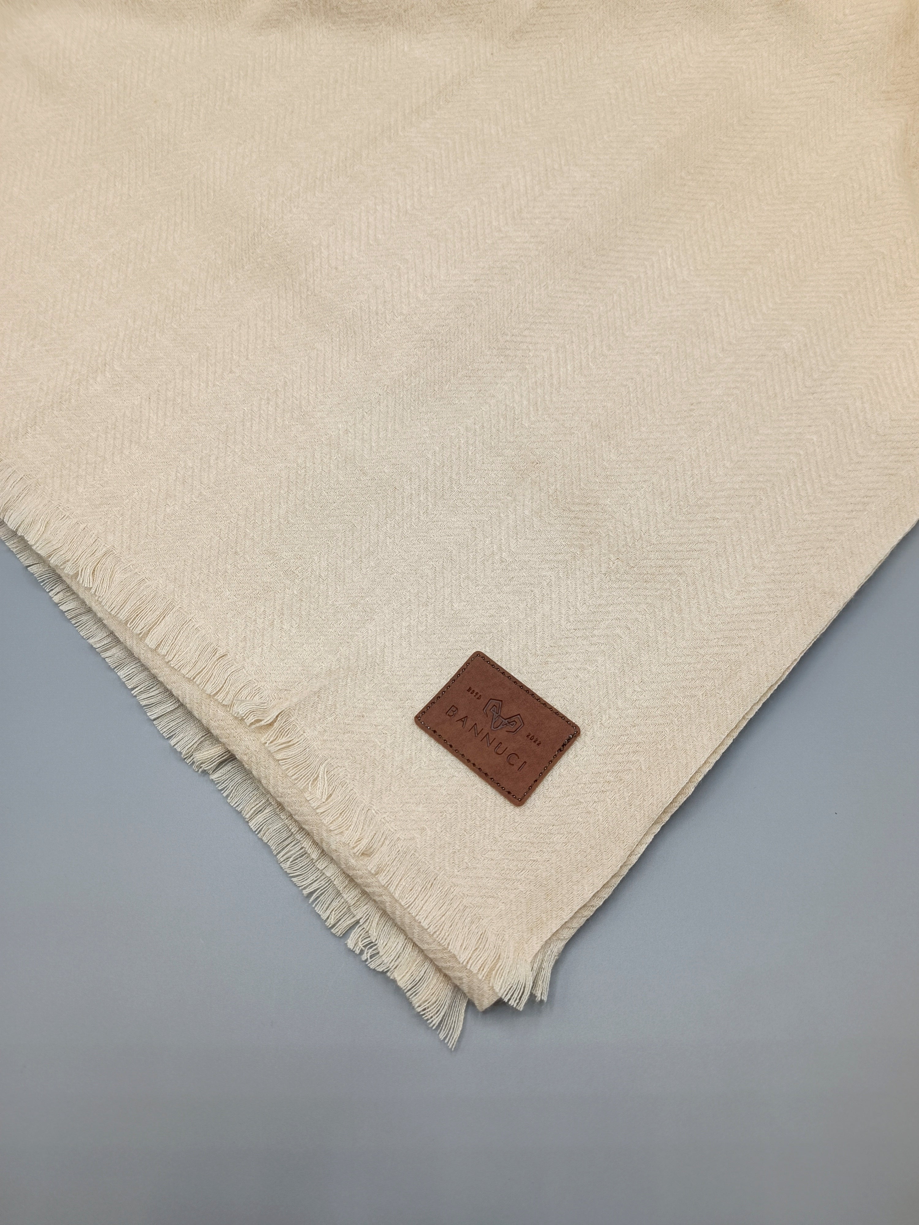 Premium Quality Extremely Soft Light Beige Color Pashmina Cashmere Sha ...
