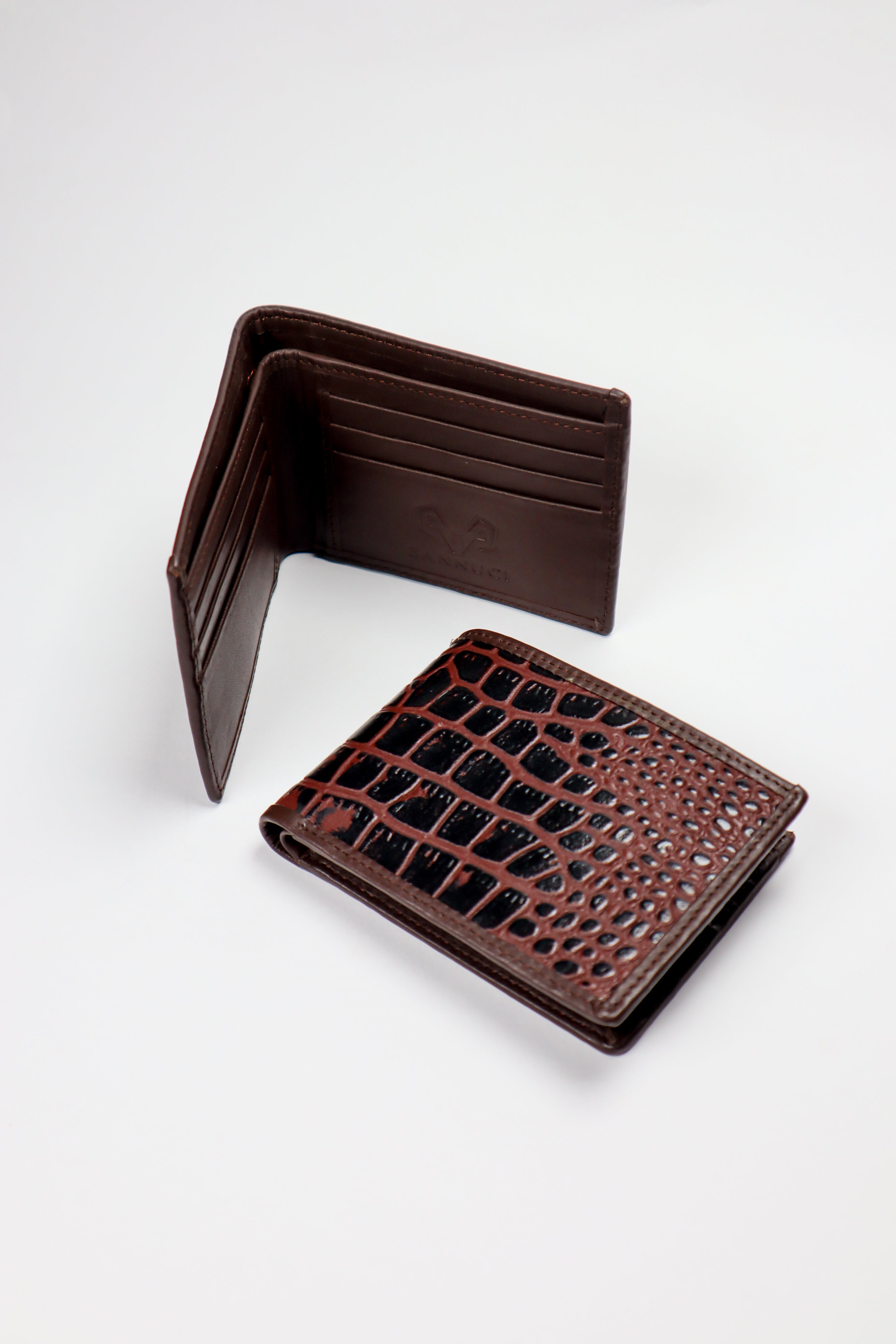 Best Quality Bifold Crocodile Skin Themed Leather Wallet – Bannuci